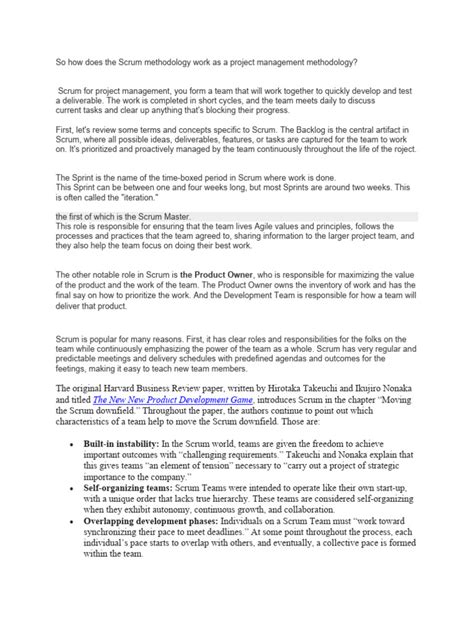 Introduction To Scrum Pdf Scrum Software Development