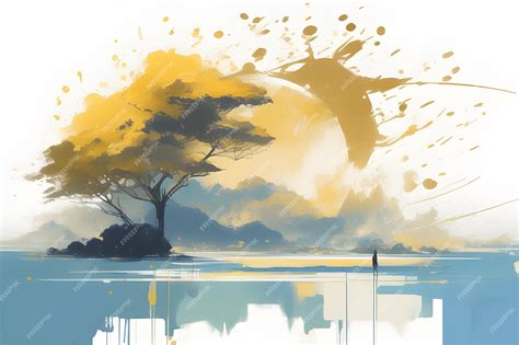 추상적인 수채화 배경 데스크 벽지 다채로운 벽 놀이터 Ai 플랫폼 프리미엄 사진