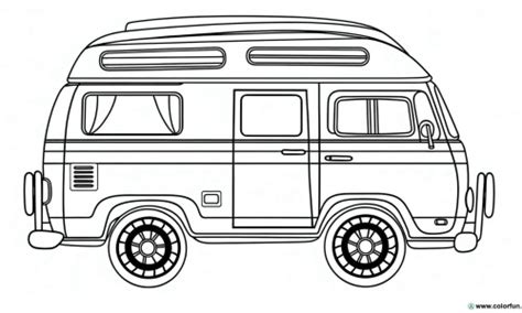 Coloriage De Camping Car Vintage à Télécharger Ou à Imprimer Gratuitement