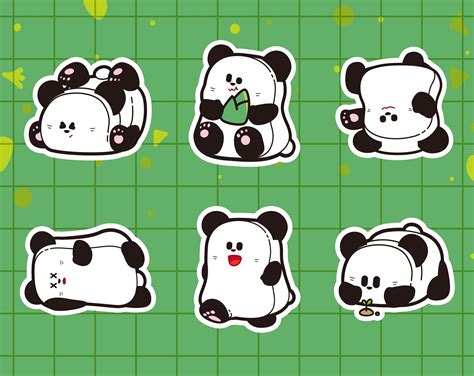 Pandas Bundle 6 Pandas Svg Eps Pdf Png Etsy
