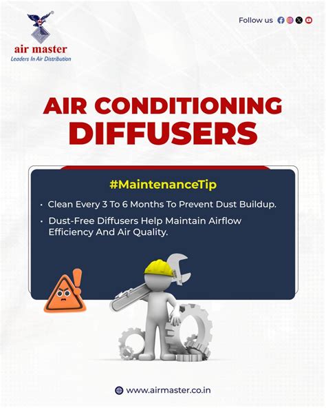 Routine Cleaning Of Air Conditioning Diffusers—every 3 To 6 Months—prevents Dust Accumulation