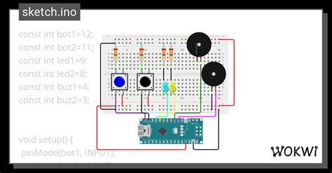 Practica Botones 9° Wokwi Esp32 Stm32 Arduino Simulator