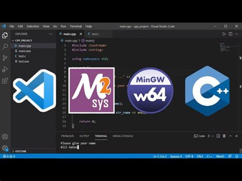 Msys Visual Studio Code