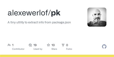 GitHub Alexewerlof Pk A Tiny Utility To Extract Info From Package Json
