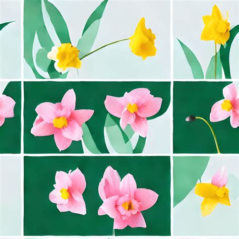 Geometric Botanical Pattern Minimalist Shapes · Creative Fabrica