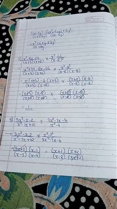 Class 8 Math Chapter No 6 Factorisation Of Algebraic Expressions Practice Set 6 4 Questions