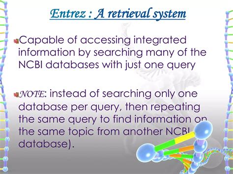 Introduction To Ncbi Pptx Databases Computer Software And Applications