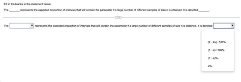 solved fill in the blanks in the statement below the