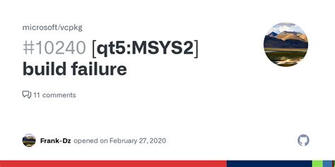 Qt5 MSYS2 Build Failure Issue 10240 Microsoft Vcpkg GitHub