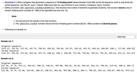 Solved In Python Write A Program That Generates A Sequence Chegg