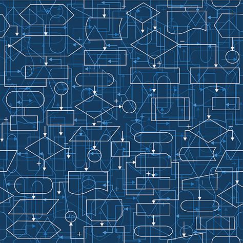 Flow Chart Algorithm Flowchart Pattern Illustrations Royalty Free