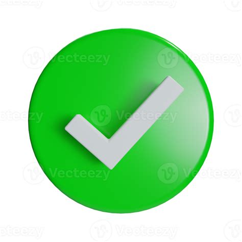 A 3d Complete Green Tick Checkmark Icon 49128425 Png