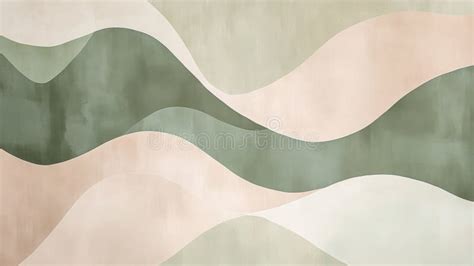 Abstract Wave Pattern In Soft Pastel Colors Creating A Soothing Atmosphere Stock Illustration
