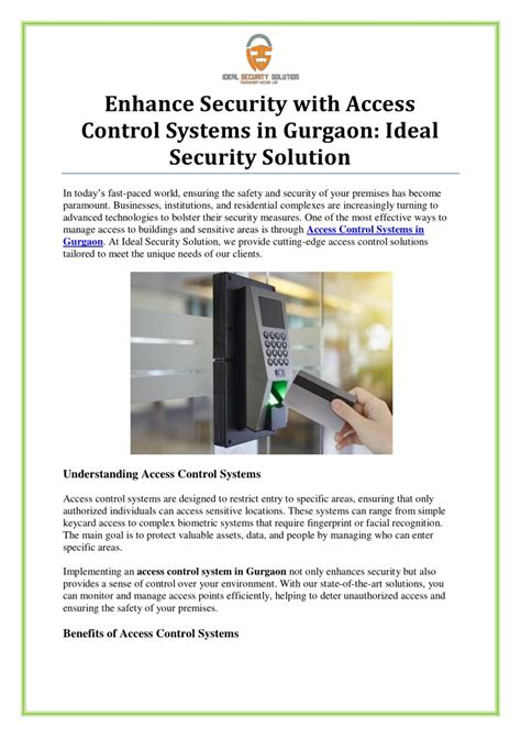 Ppt Top Access Control Systems In Gurgaon For Business Security