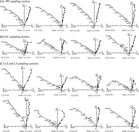 Orthogonal Projections Of Magnetization Vector Endpoints For