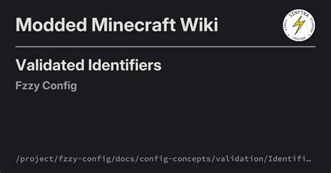 Validated Identifiers Fzzy Config