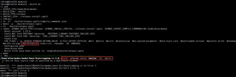 arm64 build failed unknown value ‘native for march · issue 446