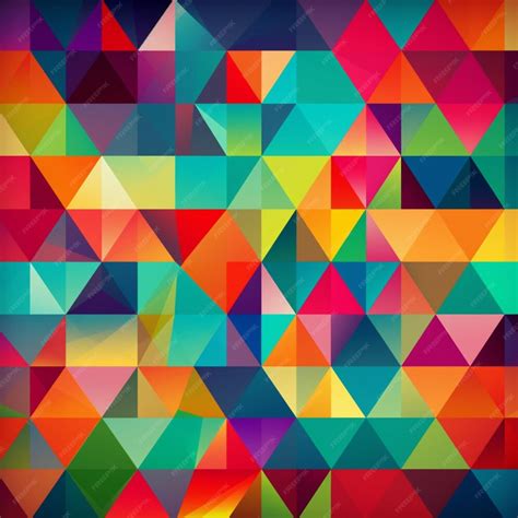 Premium Ai Image A Colorful Background With A Triangle Pattern In The