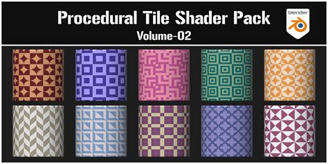 Procedural Tile Shader Pack Volume 02 Superhive Formerly Blender