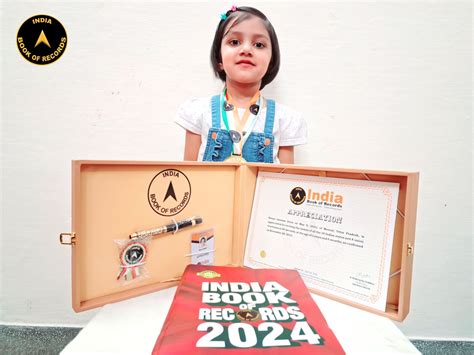 Navya Gautam Appreciation India Book Of Records