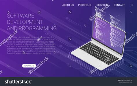Software Development Programming Program Code On Stock Vector Royalty