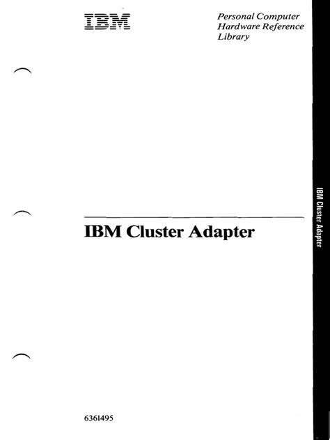Oa Ibm Cluster Adapter Pdf Booting Bios