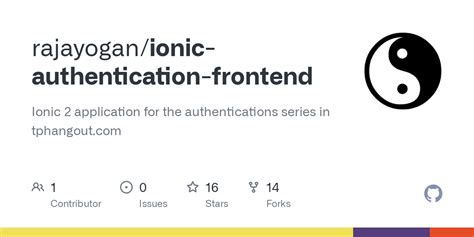 Github Rajayogan Ionic Authentication Frontend Ionic Application For The Authentications