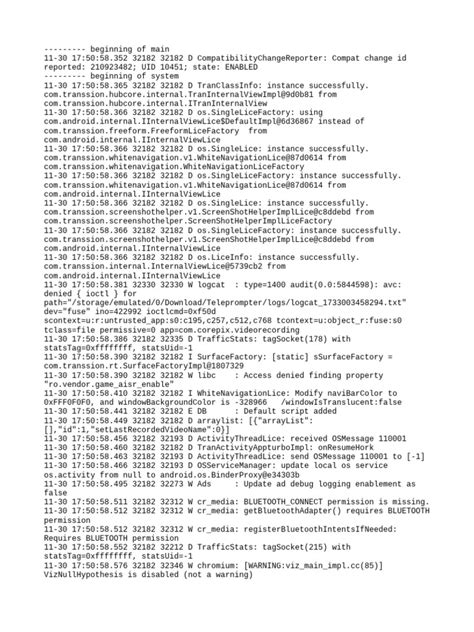 Logcat 1733003458294 Pdf Computing Operating System Technology