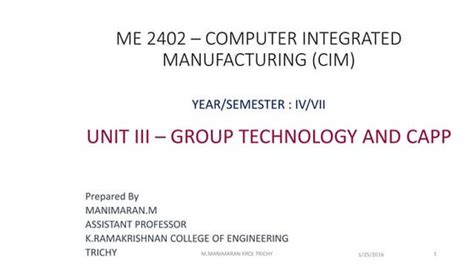 Computer Aided Process Planning Capp Pptx Computing Technology And Computing