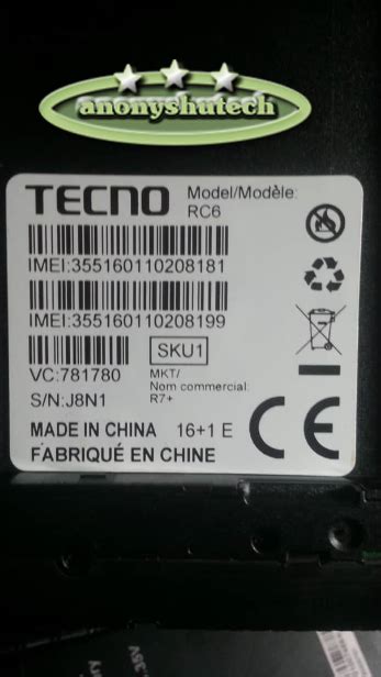 TECNO RC UNLOCK FIRMWARE FLASH FILE TESTED BY ANONYSHUTECH ANONYSHU