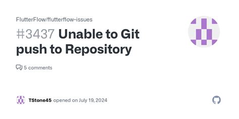 Unable To Git Push To Repository Issue FlutterFlow Flutterflow Issues GitHub