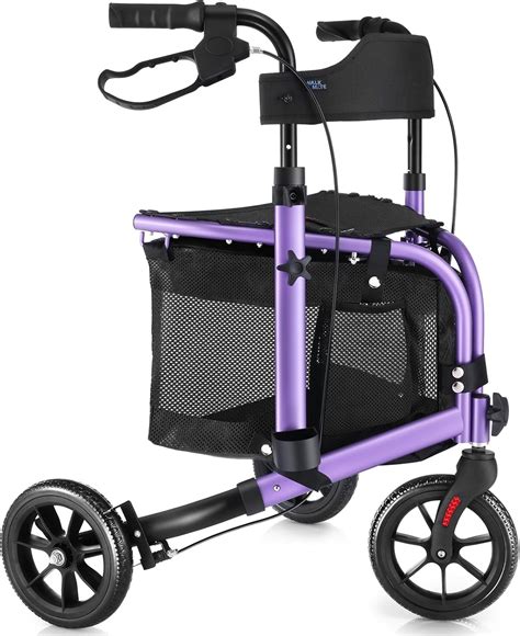 Walk Mate 3 Wheel Rollator Walker Purple Amazonsg Health
