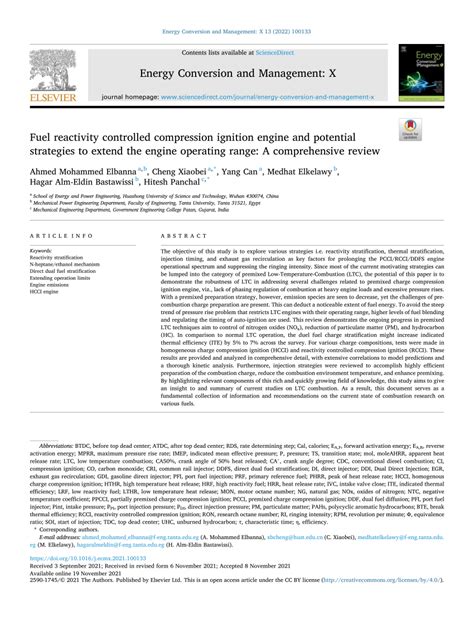 Pdf Fuel Reactivity Controlled Compression Ignition Engine And Potential Strategies To Extend