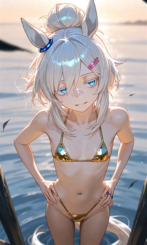 金色マイクロビキニ部ドゥームラサメ Ai Art Pixai