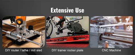 Vevor Linear Guide Rail Set Sbr20 800mm 2 Pcs 31 5 In 800 Mm Sbr20 Guide Rails And 4 Pcs