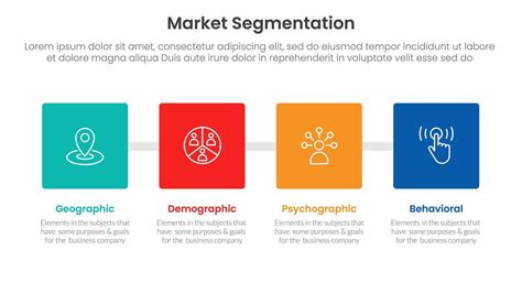 Market Segmentation Framework Analysis Infographic 4 Point Stage