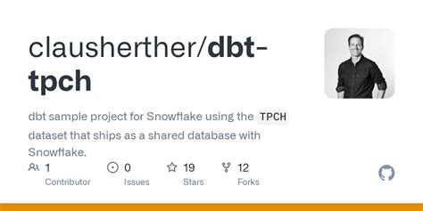 github clausherther dbt tpch dbt sample project for snowflake using