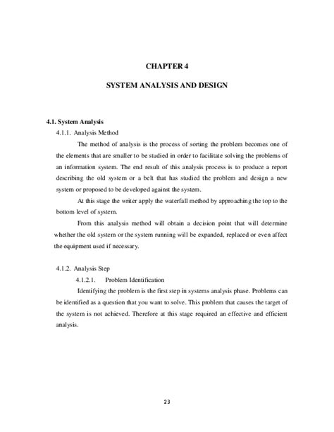 Doc Chapter 4 System Analysis And Design