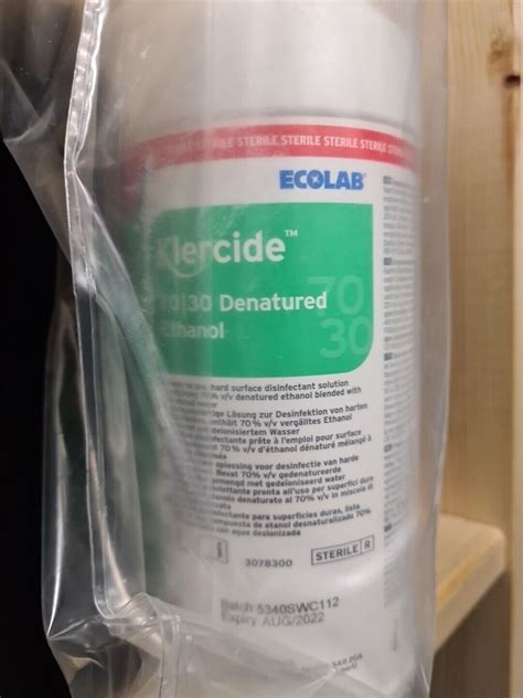 Ecolab Klercide 70 30 Denatured Ethanol Spray 1 L Ebay