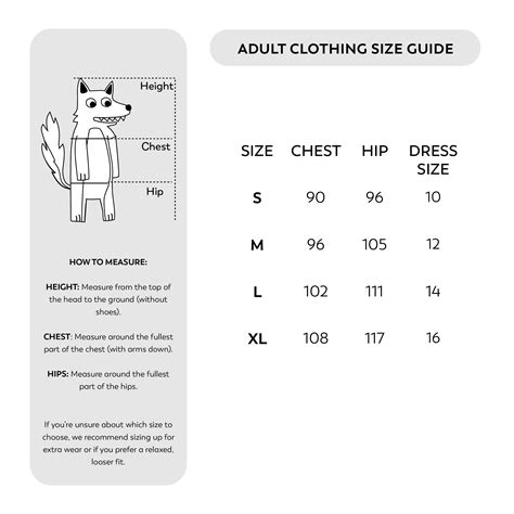 Adult Jacket Size Guide Crywolf Au
