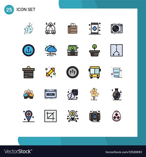 Set 25 Modern Ui Icons Symbols Signs Royalty Free Vector