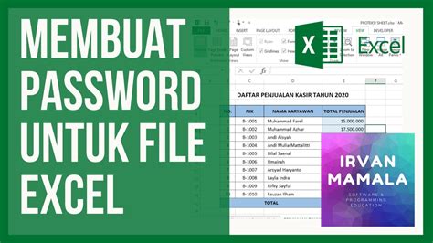 membuat password untuk file excel youtube