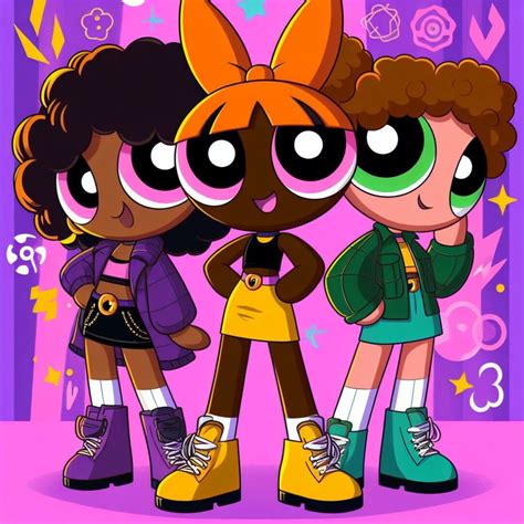 3 Black Teenage Powerpuff Girls Etsy