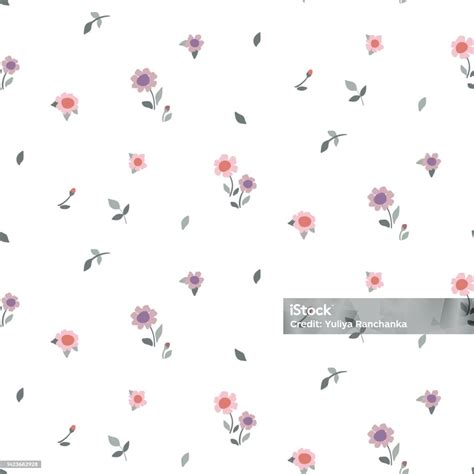 원활한 패턴 흰색 배경에 작은 희소 한 꽃이있는 귀여운 꽃 무늬 벡터 0명에 대한 스톡 벡터 아트 및 기타 이미지 0명 개화기 귀여운 Istock