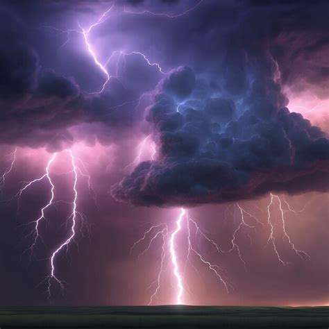 Premium Photo Visualize An Abstract Interpretation Of A Thunderstorm With Dark Clouds And