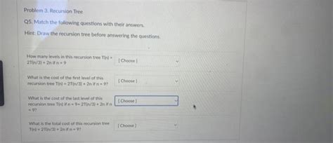 Solved Q5 Match The Following Questions With Their Answ