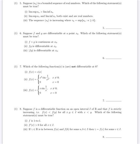 Solved Suppose An Is A Bounded Sequence Of Real Chegg