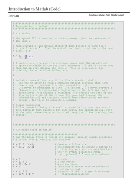 matlabtutorial1 pdf pdf matrix mathematics eigenvalues and