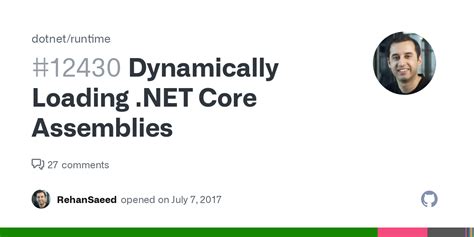 Dynamically Loading NET Core Assemblies Issue Dotnet Runtime GitHub