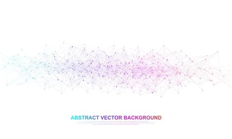 Premium Vector | Abstract plexus background with connected lines and dots. Wave flow. Plexus ...